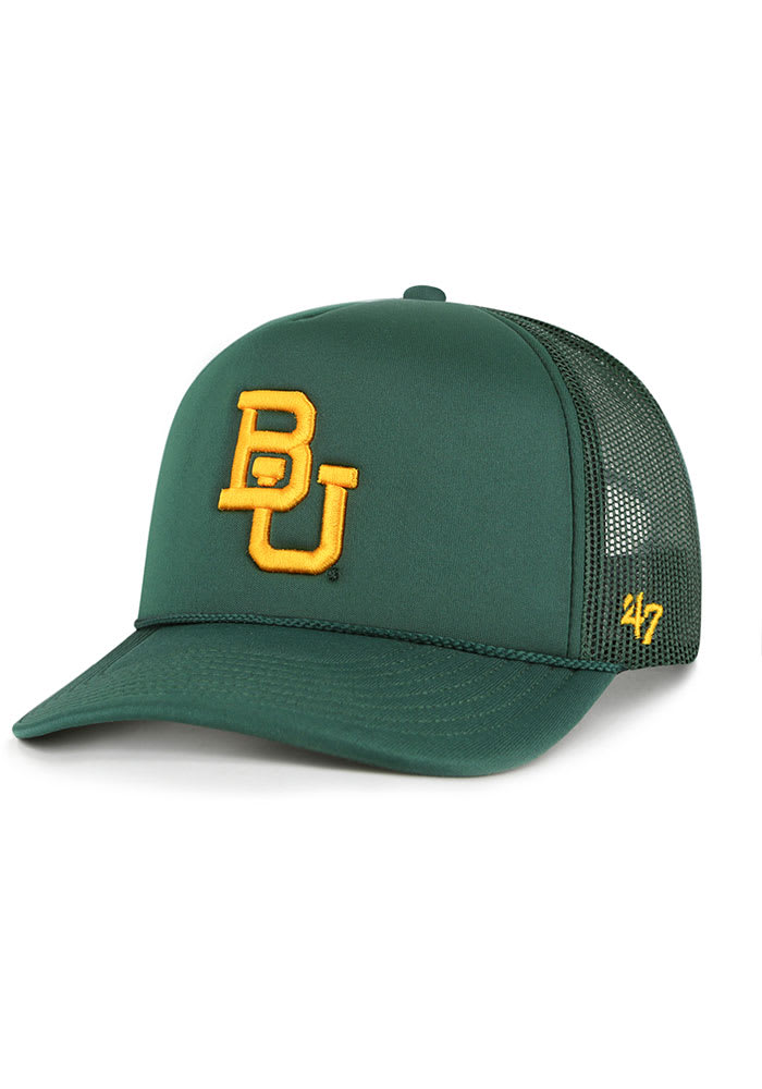 47 Baylor Bears GREEN Foam Front Mesh Trucker Adjustable Hat - 48019050