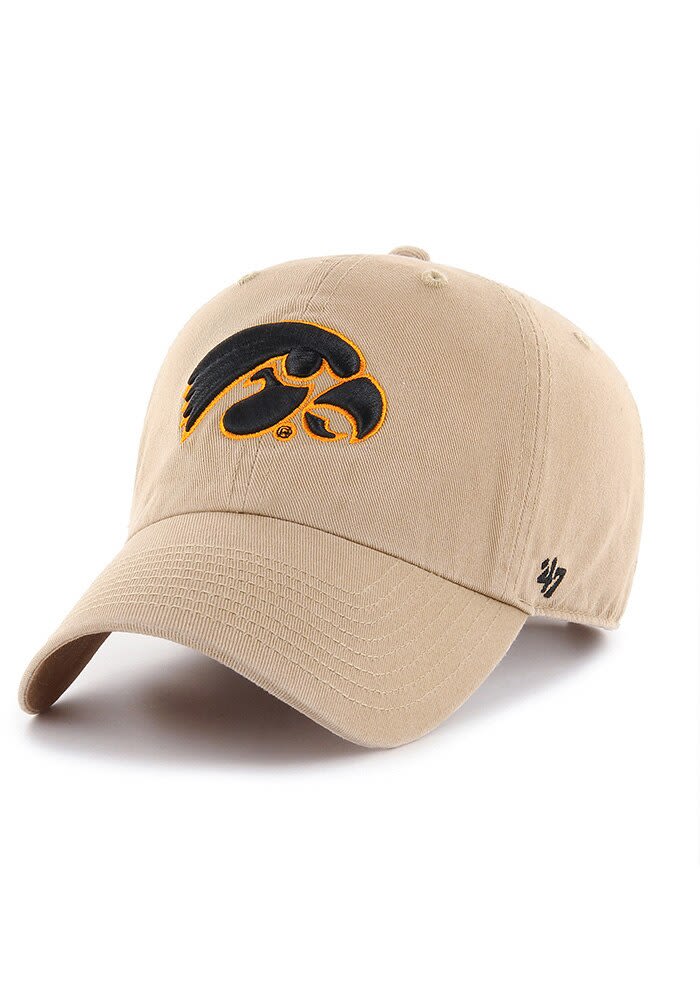 47 KHAKI Iowa Hawkeyes Clean Up Adjustable Hat - 48019066