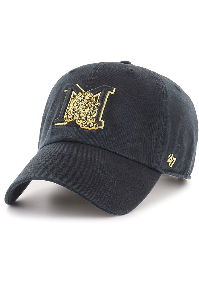 47 Missouri Tigers BLACK Clean Up Iconic Adjustable Hat - 48019106