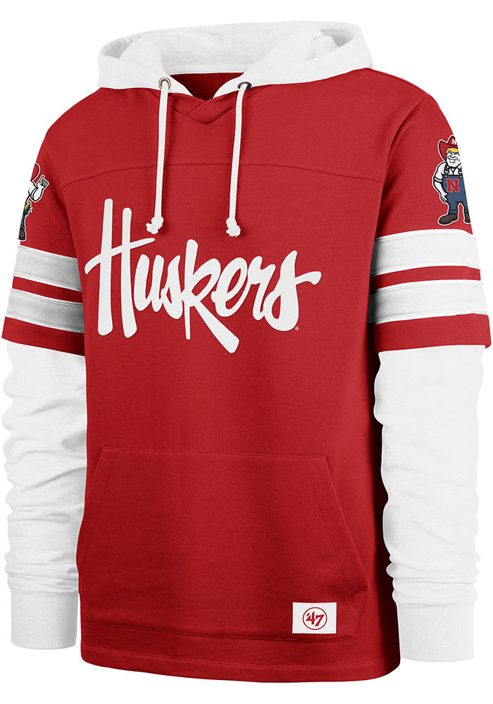 47 Mens Red Nebraska Cornhuskers Blitz Cornerback Fashion Hood - 48019281