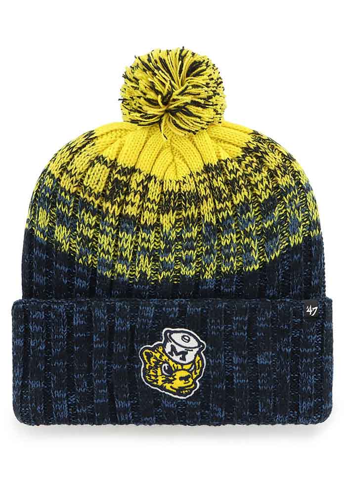 Michigan Wolverines 47 BLUE Cascade Cuff Mens Knit Hat - 48019583