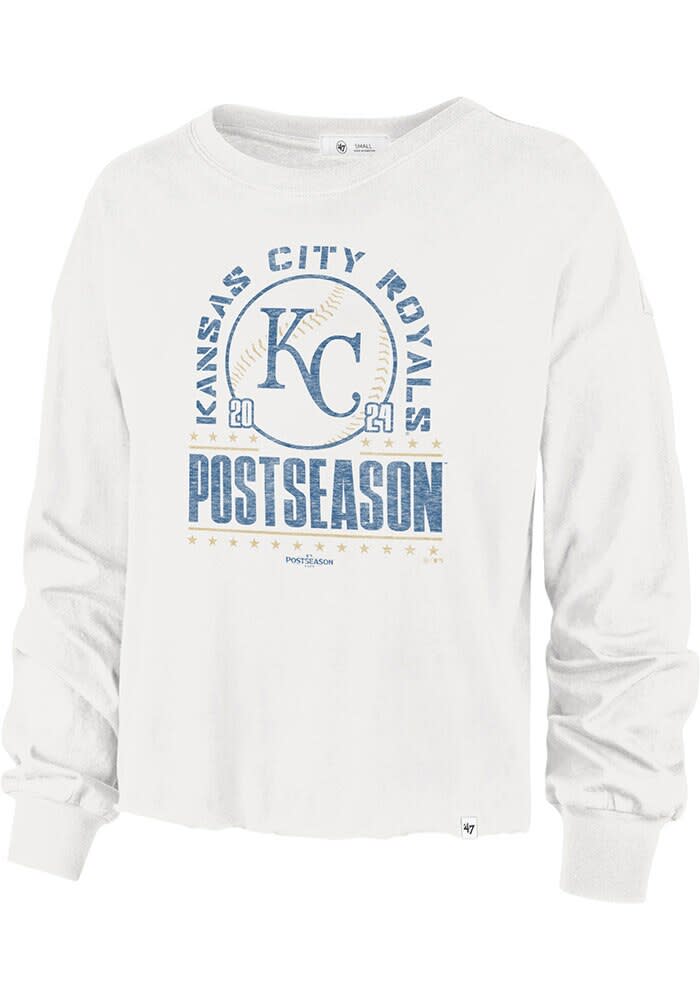47 Kansas City Royals Womens White 2024 Postseason Participant Long ...