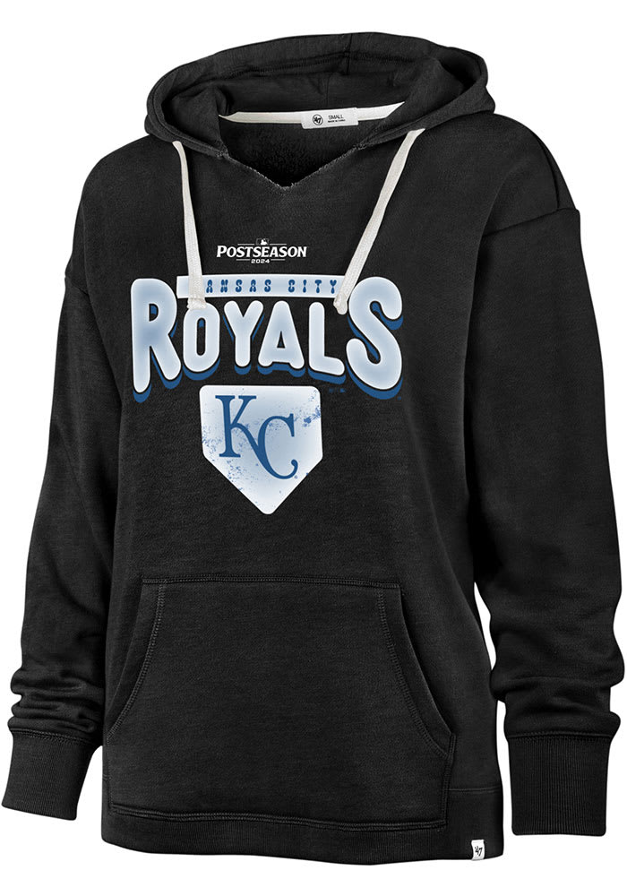47 Kansas City Royals Womens BLACK 2024 Postseason Participant Hoodie ...