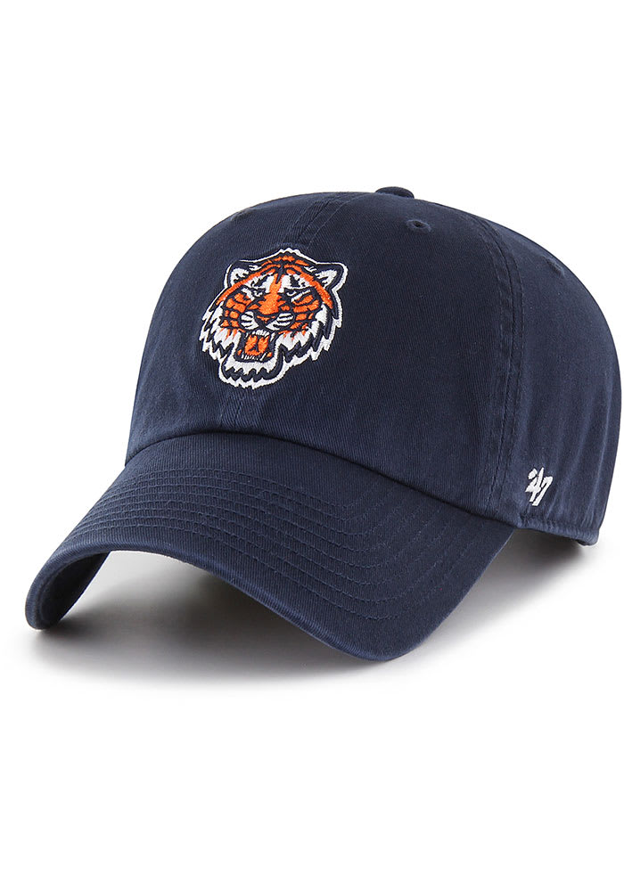 47 Detroit Tigers NAVY Alt Tiger Head Clean Up Adjustable Hat - 48020820