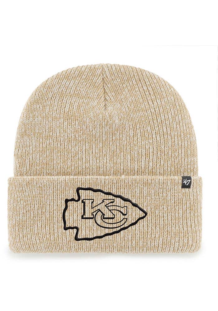 Kansas City Chiefs 47 TAN Tonal Logo Brain Freeze Cuff Knit Hat - 48020951