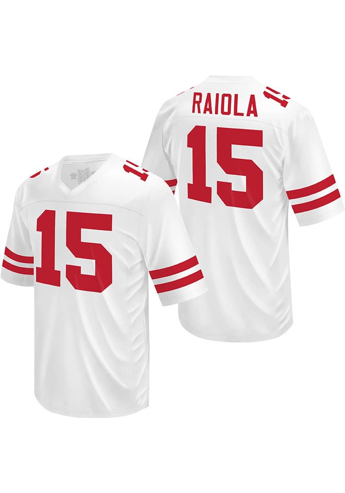 Dylan Raiola Mens WHITE Nebraska Cornhuskers Football Replica Football ...