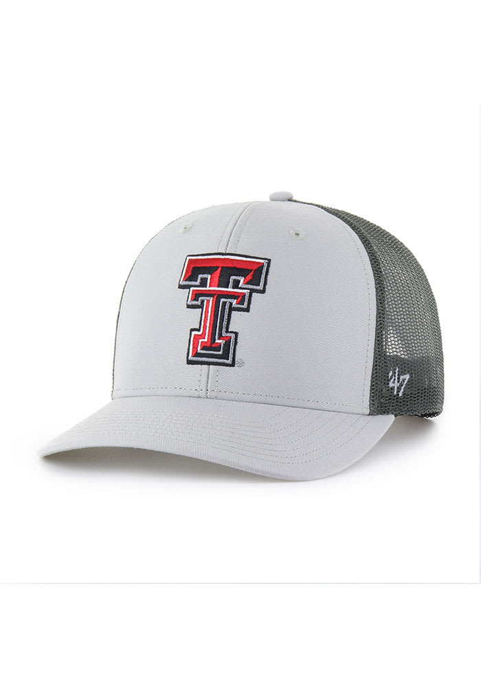 47 Texas Tech Red Raiders GREY Outline Trucker Adjustable Hat - 48023491