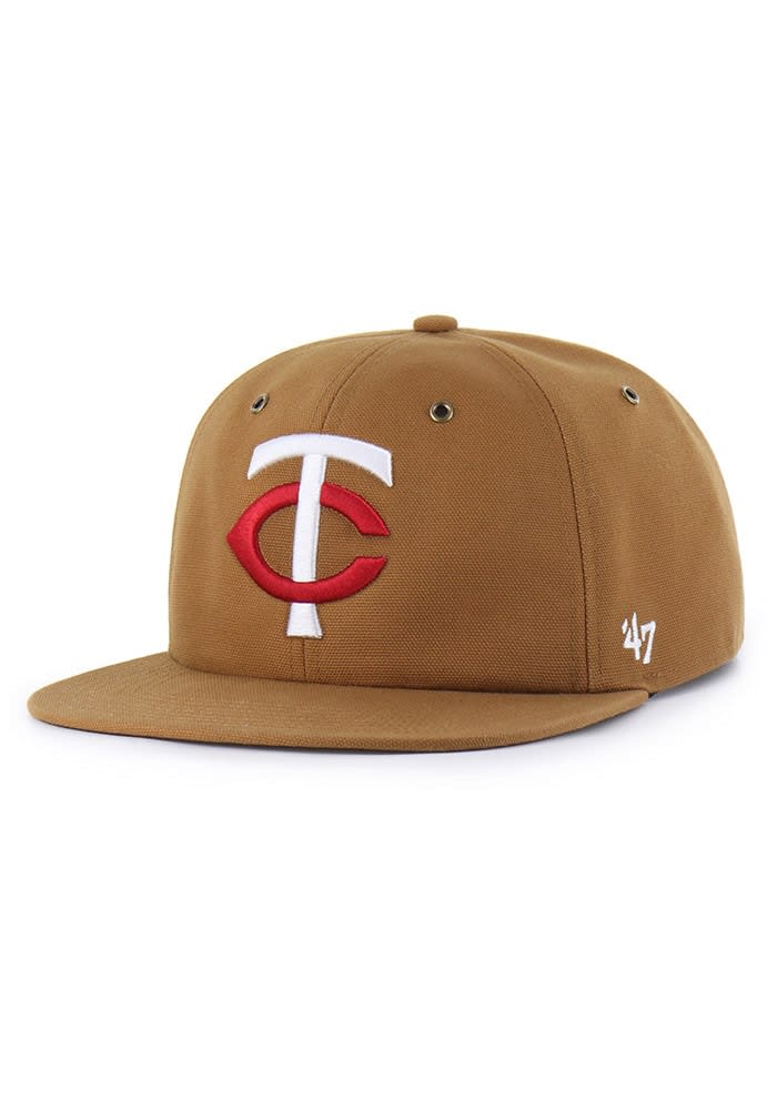 Minnesota Twins 47 BROWN Carhartt Captain RL Snapback Hat - 48025961