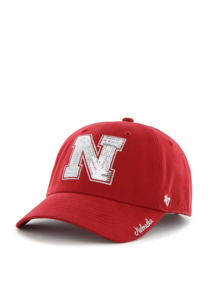 Nebraska Cornhuskers 47 Womens Red Sparkle Clean Up Adjustable Hat ...