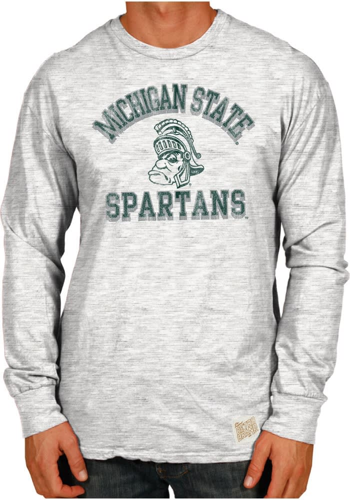 Original Retro Brand Michigan State Spartans WHITE Arch Logo Long ...