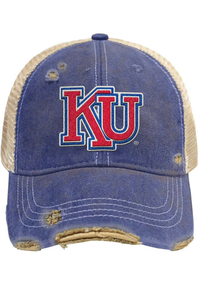 Kansas Jayhawks ROYAL Trucker Iconic Adjustable Hat - 48120094