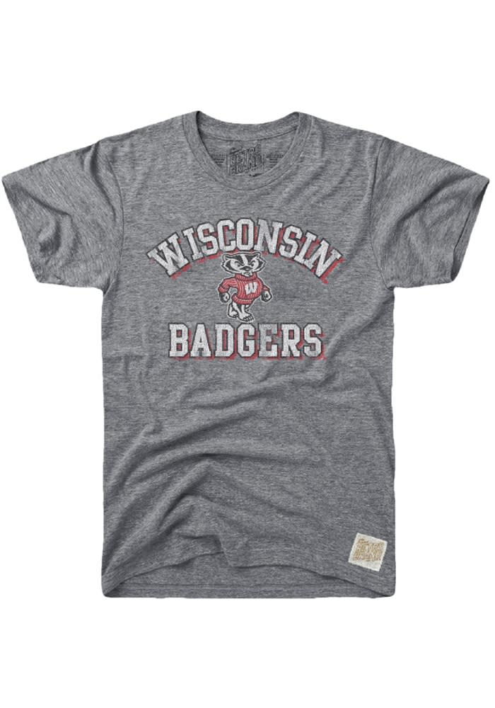 Original Retro Brand Wisconsin Badgers GREY Number One Short Sleeve ...