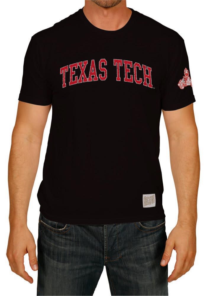 Original Retro Brand Texas Tech Red Raiders BLACK Arch Short Sleeve ...