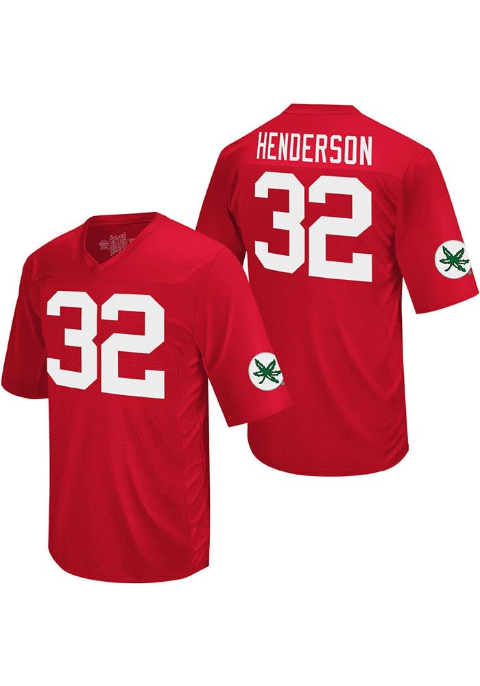 TreVeyon Henderson Mens Red Ohio State Buckeyes Player Football Jersey ...
