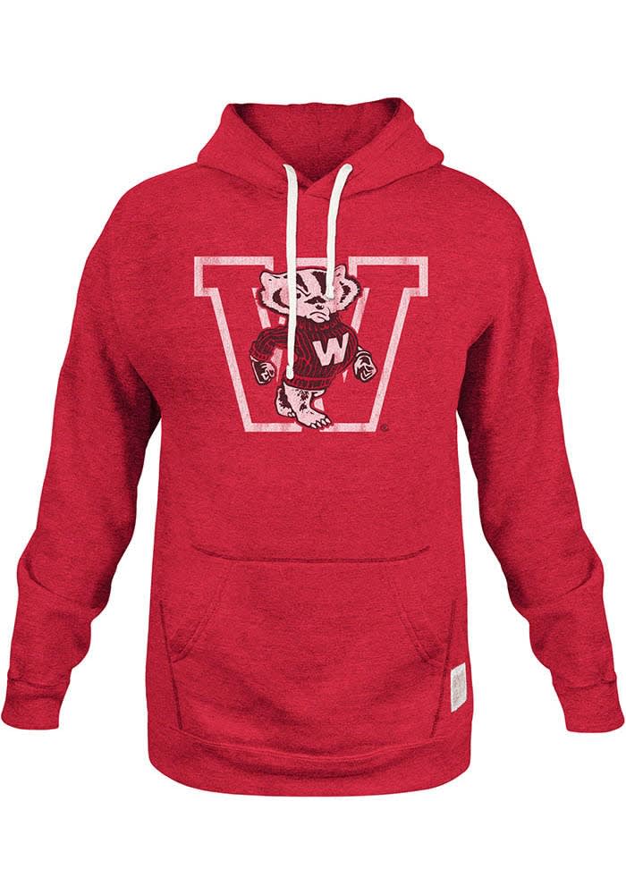 Original Retro Brand Wisconsin Badgers Mens Red Big Logo Long Sleeve ...