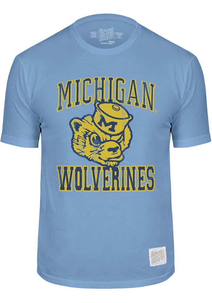 Original Retro Brand Michigan Wolverines LIGHT BLUE Oversized Vintage ...