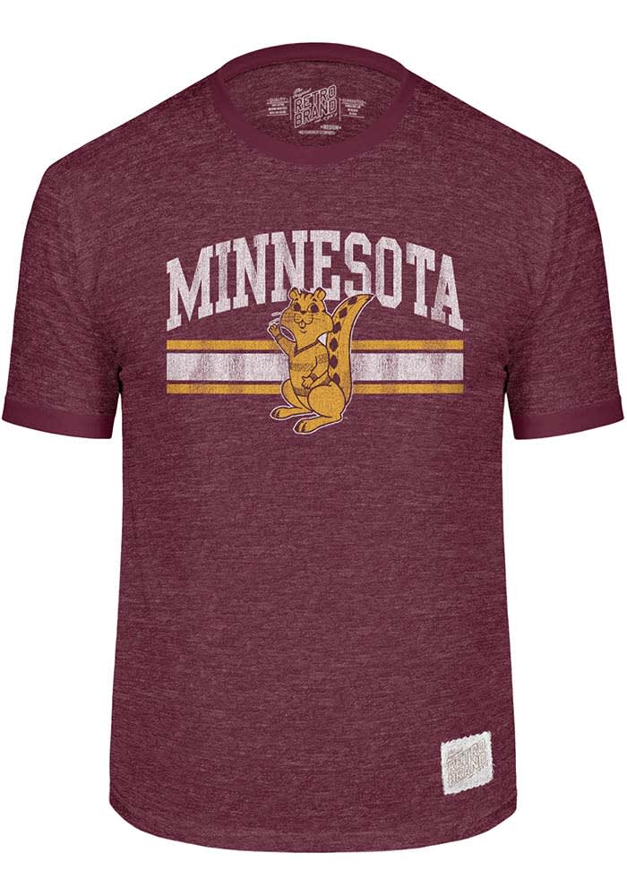 Original Retro Brand MAROON Minnesota Golden Gophers Ringer Short ...