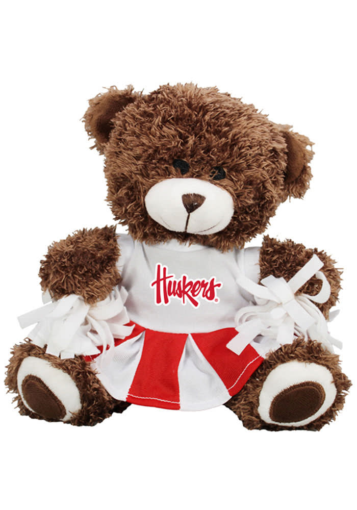 RED Nebraska Cornhuskers Cheerleader Bear Plush - 484827005