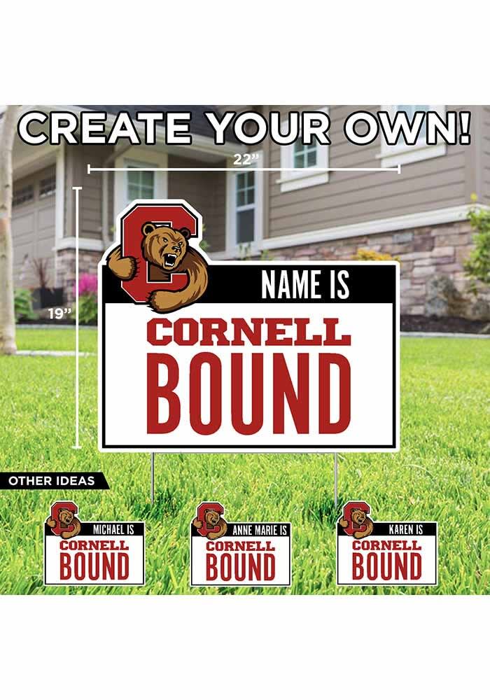 Cornell Big Red White Personalized School Bound Yard Sign - 48597285