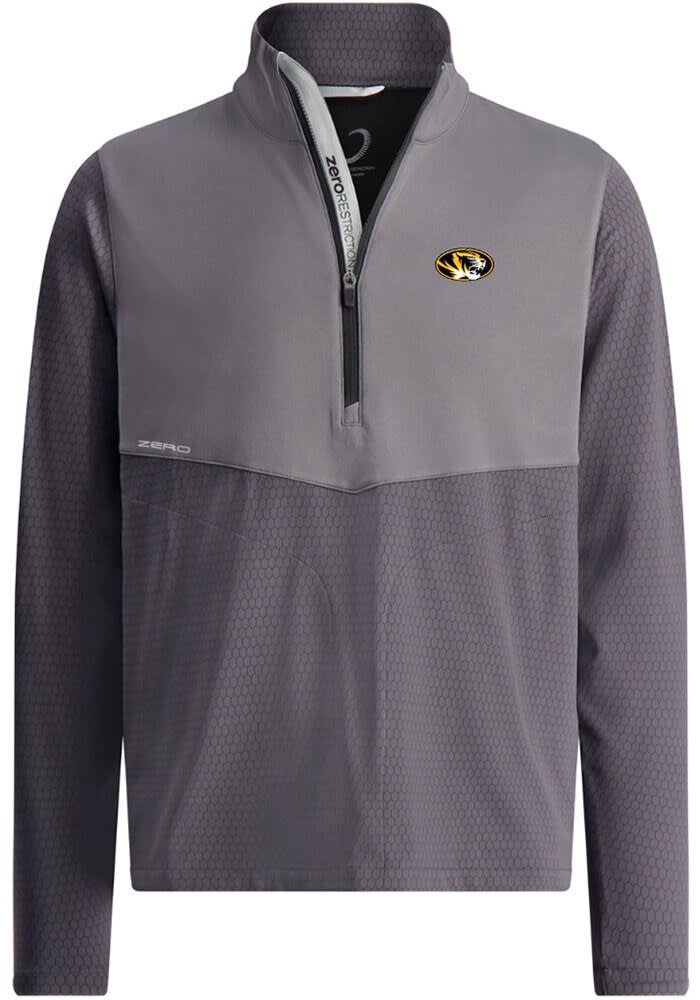 Zero Restriction Missouri Tigers Mens DARKGREY Hex Pullover - 48648081