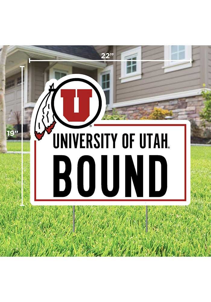 Utah Utes White School Bound Yard Sign - 48885788