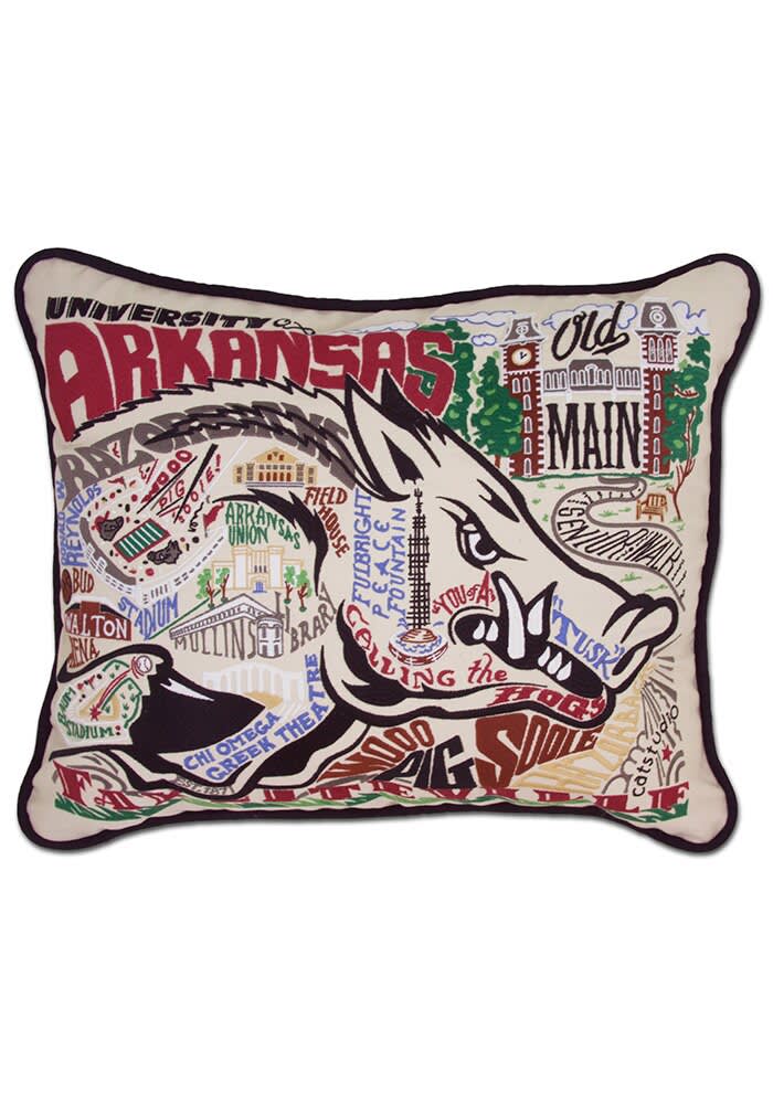 Arkansas Razorbacks CREAM 16x20 Embroidered Throw Pillow - 4950003