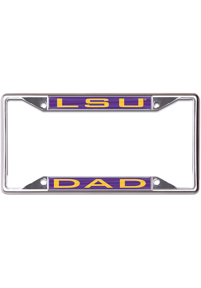 LSU Tigers License Plate Frame - LSU Tigers PURPLE Dad License Plate ...