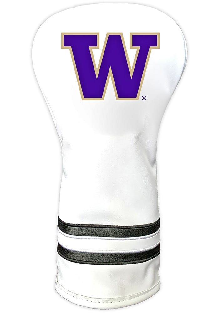 Washington Huskies White Vintage Driver Golf Headcover - 498319844