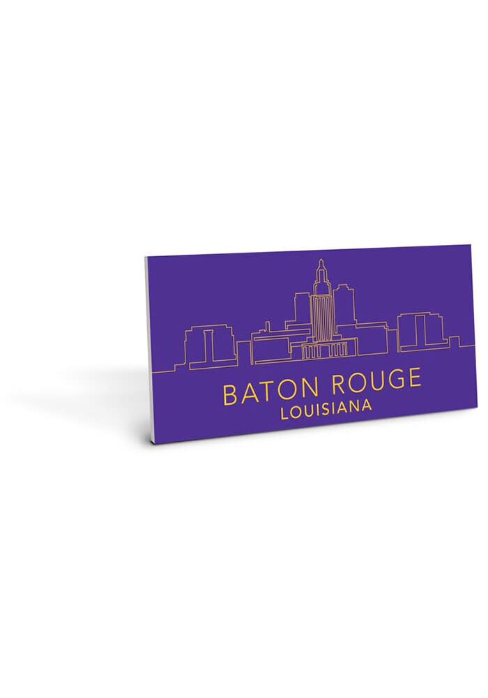Baton Rouge Skyline Purple Sign PURPLE