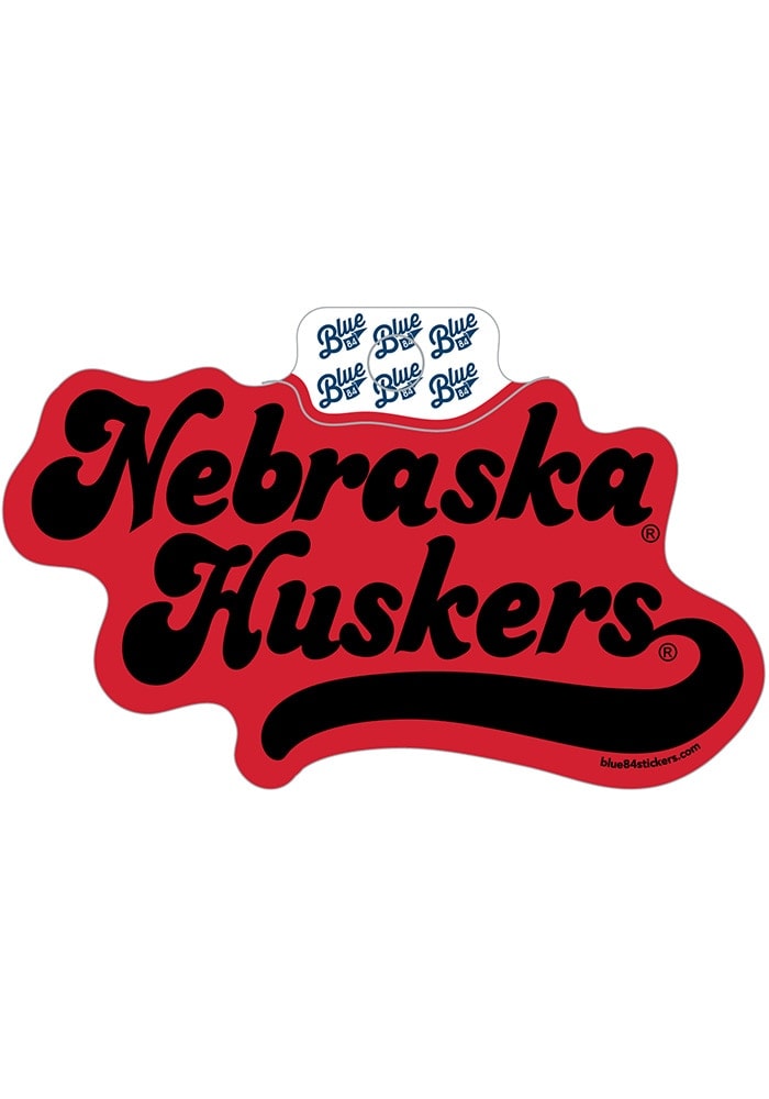 Nebraska Cornhuskers RED Screen Font Stickers - 50539172