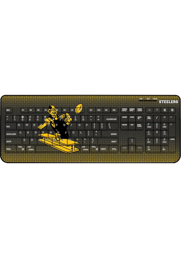 Pittsburgh Steelers BLACK Historic Linen Wireless Keyboard - 50962497
