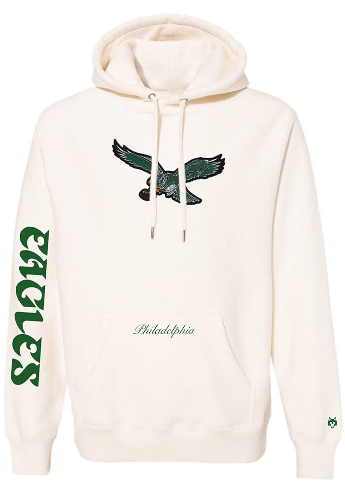 Greyson Philadelphia Eagles Mens BONE Fireside Custom Hoodie - 51030267