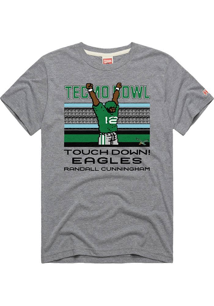 Randall Cunningham Philadelphia Eagles GREY TECMO Bowl Short Sleeve ...