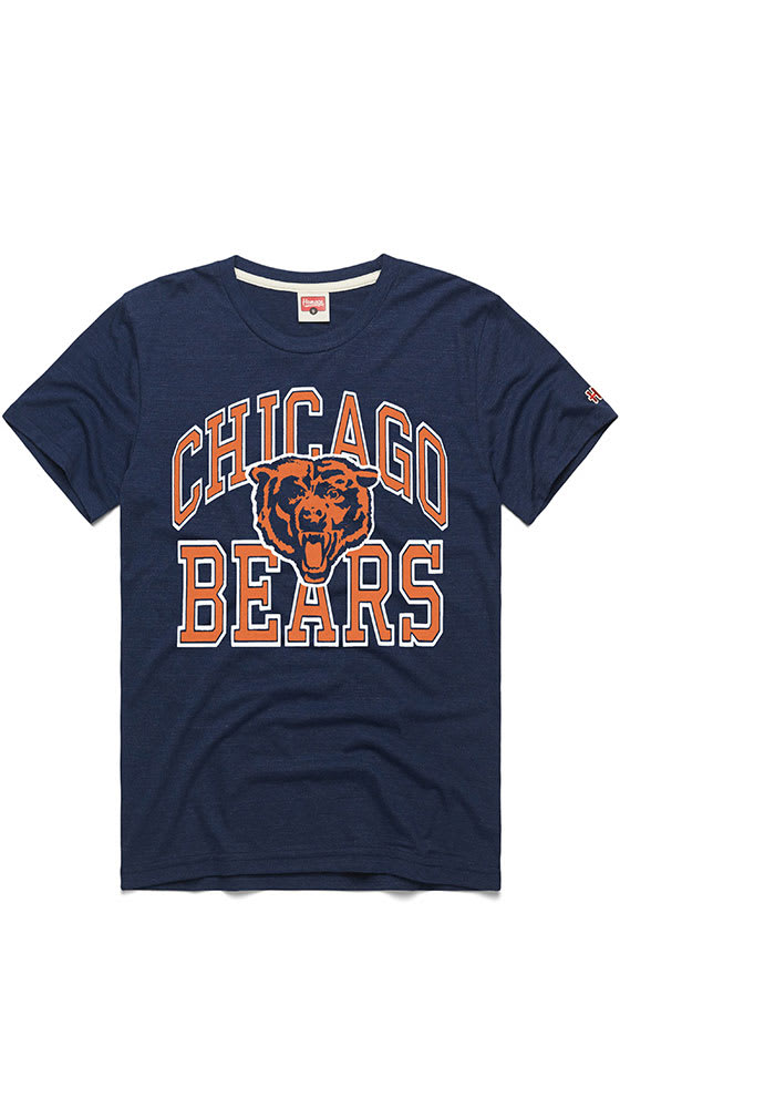 Homage Chicago Bears NAVY Arch Short Sleeve Fashion T Shirt - 5130200