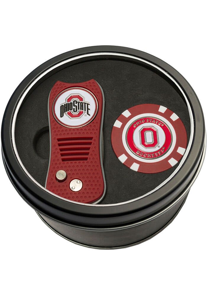 Ohio State Buckeyes SCARLET Switchblade Golf Chip Golf Gift Set - 516782556