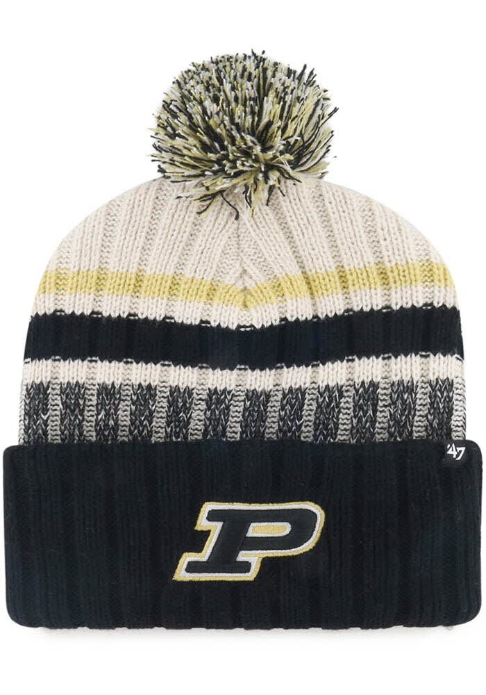 Purdue Boilermakers 47 NATURAL Long Range Cuff Knit Hat - 5207629