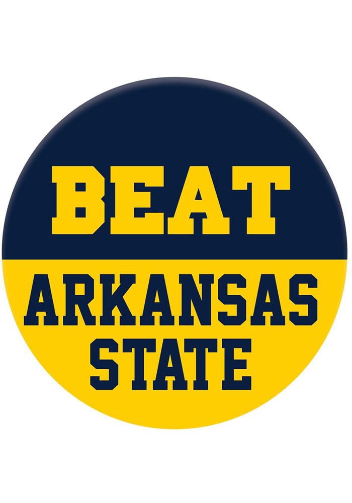 Michigan Wolverines BLUE Beat Arkansas State Button - 52130062