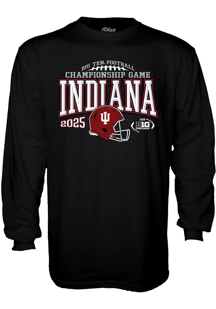Blue 84 Indiana Hoosiers Football 2025 Big Ten Championship Bound Long ...