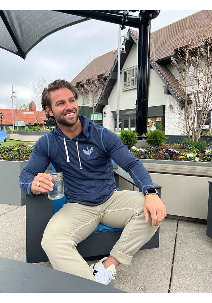 St Louis Battlehawks Mens NAVY Hamlin Lightweight Hoodie - 52240004