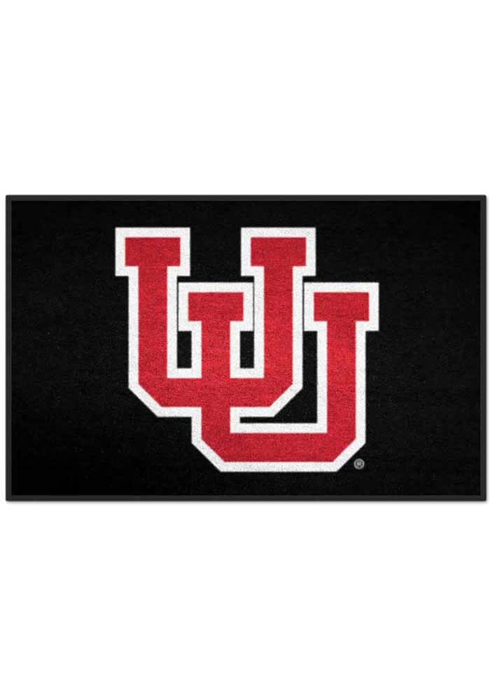 Utah Utes Interlocking Logo Interior Rug BLACK - 5231074