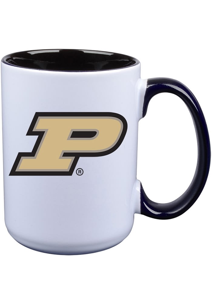 Purdue Boilermakers BLACK 15oz Inner Color Ceramic Mug - 5240295