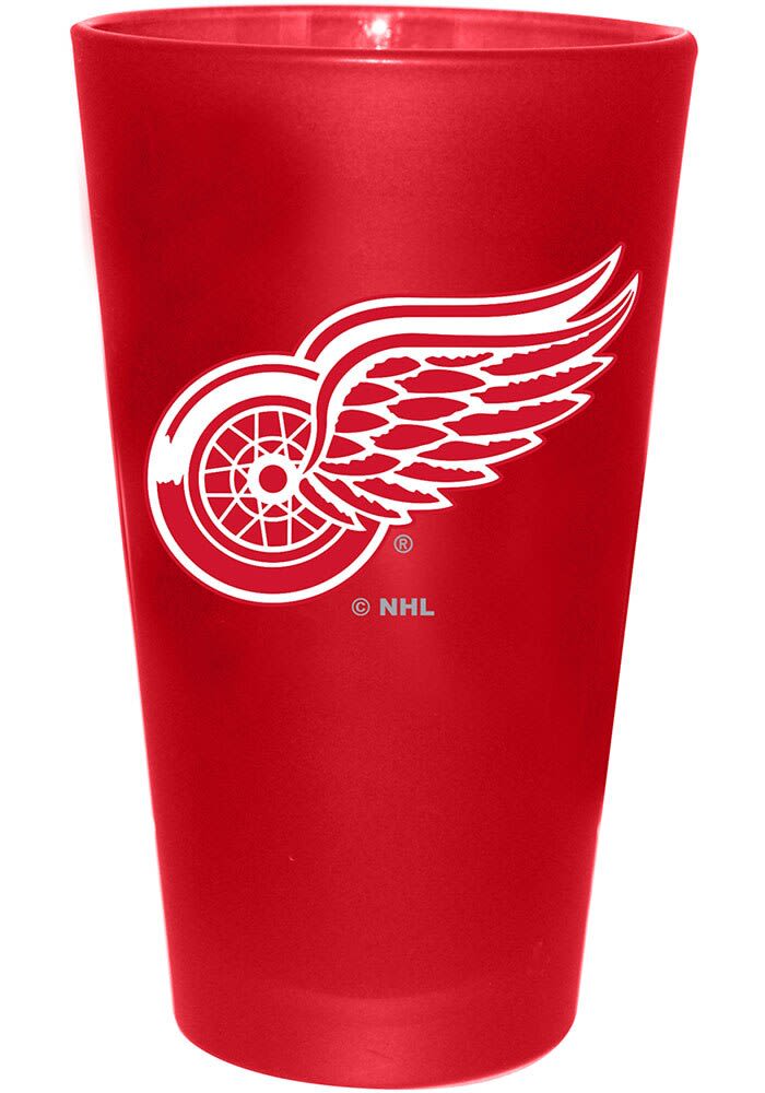 Detroit Red Wings 16OZ Color Frosted Pint Glass - RED