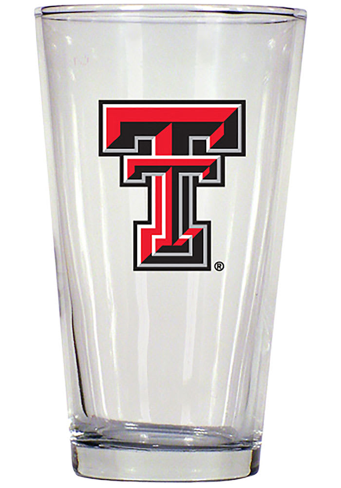 Texas Tech Red Raiders WHITE 17oz Color Logo Mixing Pint Glass - 5240396