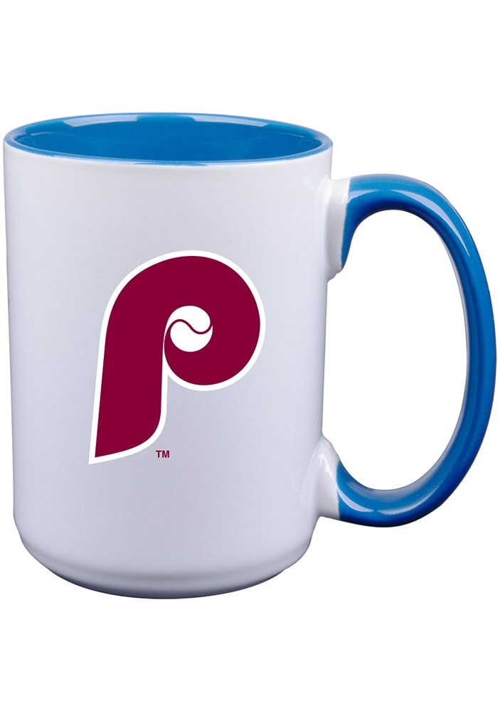 Philadelphia Phillies LIGHT BLUE 15oz Cooperstown P Logo Ceramic Mug ...