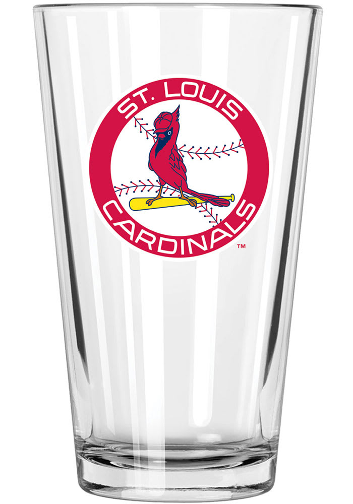 St Louis Cardinals WHITE 16oz Cooperstown Cardinal Logo Pint Glass ...