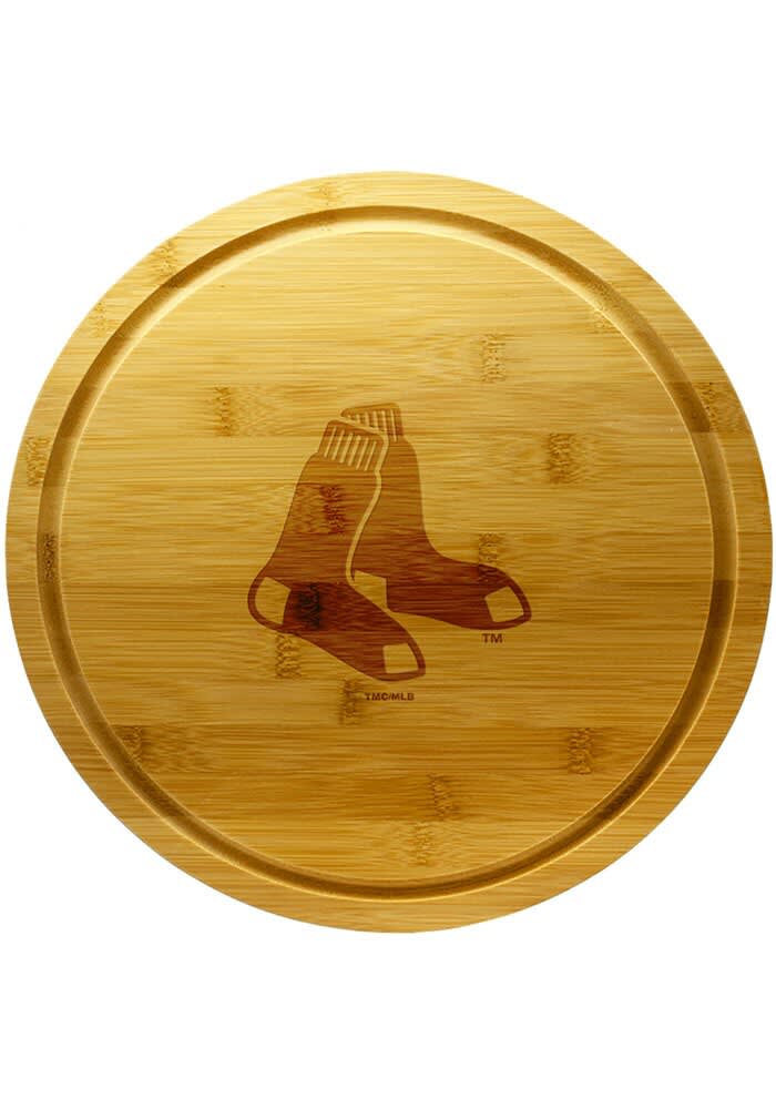 Boston Red Sox 13 Inch Bamboo Lazy Susan Cutting Board - Brown
