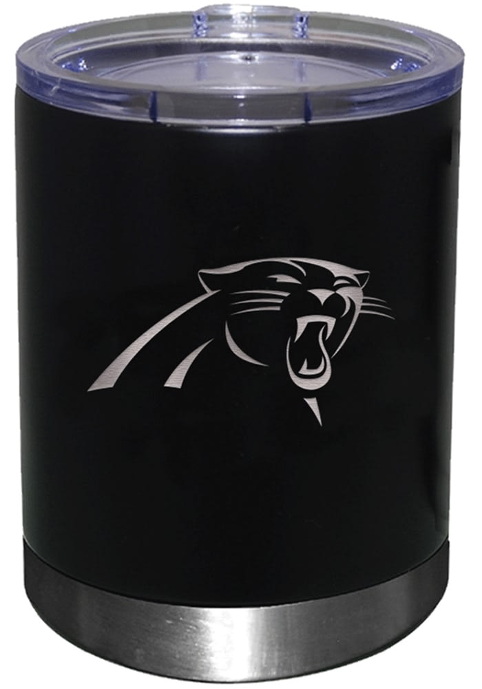 Carolina Panthers BLACK 12oz Etched Lowball Rock Glass - 52411965