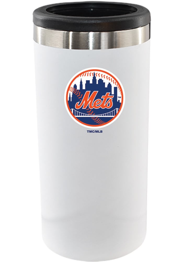 New York Mets WHITE 12oz Slim Can Stainless Steel Coolie - 52412629