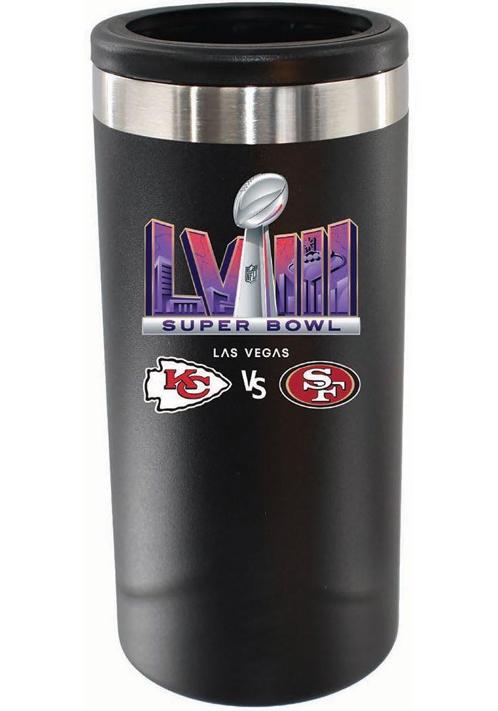 Kansas City Chiefs BLACK Super Bowl LVIII Dueling 12oz Slim Can ...
