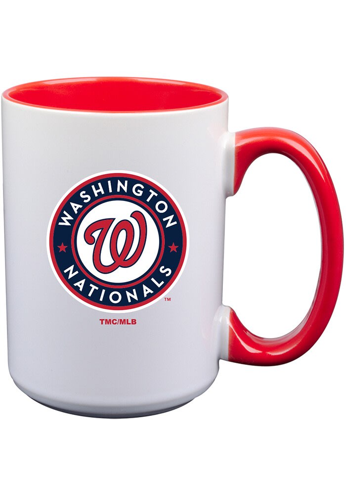Washington Nationals White Team Logo Ceramic Mug - 52415158